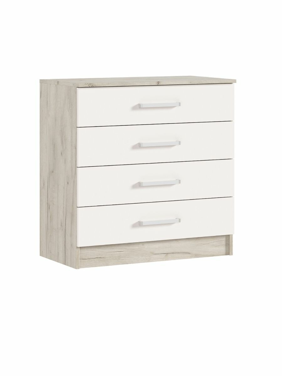 Комод Мартина 800х816х430 Дуб крафт серый/Кашемир с выдвижными ящиками, МИФ