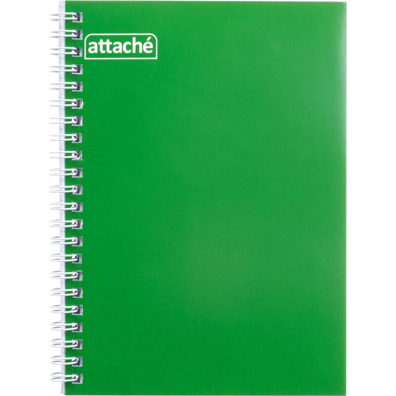 Бизнес-тетрадь А5 80л  ATTACHE, спираль, т.-зеленый, блок 60г, обложка 215г