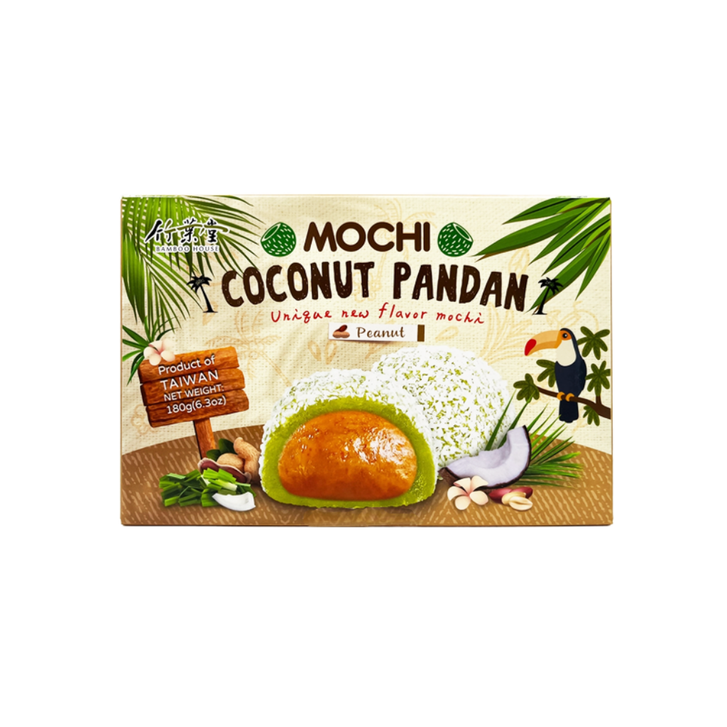 Моти Bamboo House с начинкой из кокоса и листьев пандана с арахисом 180 г, Тайвань