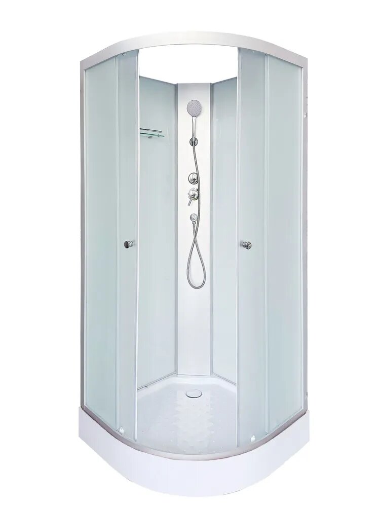 Душевая кабина DTO без крыши, низкий поддон, матовое стекло, 90х90х200 см, серия LM