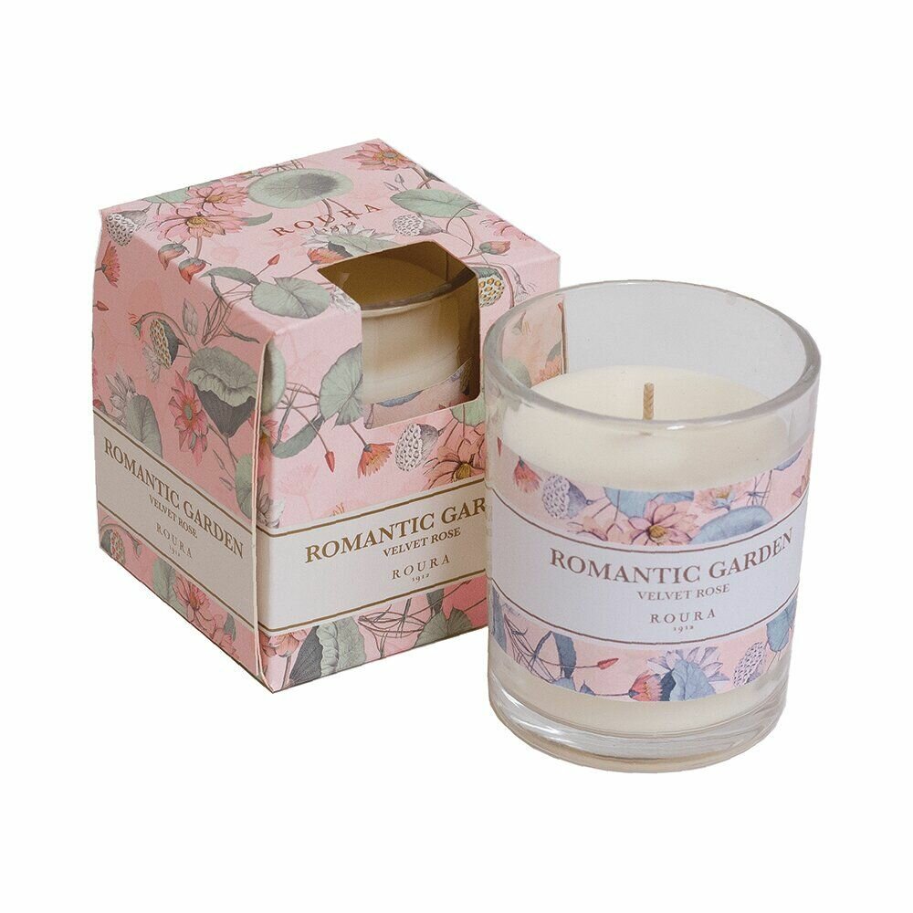Свеча ароматическая в стакане Романтический сад ROURA