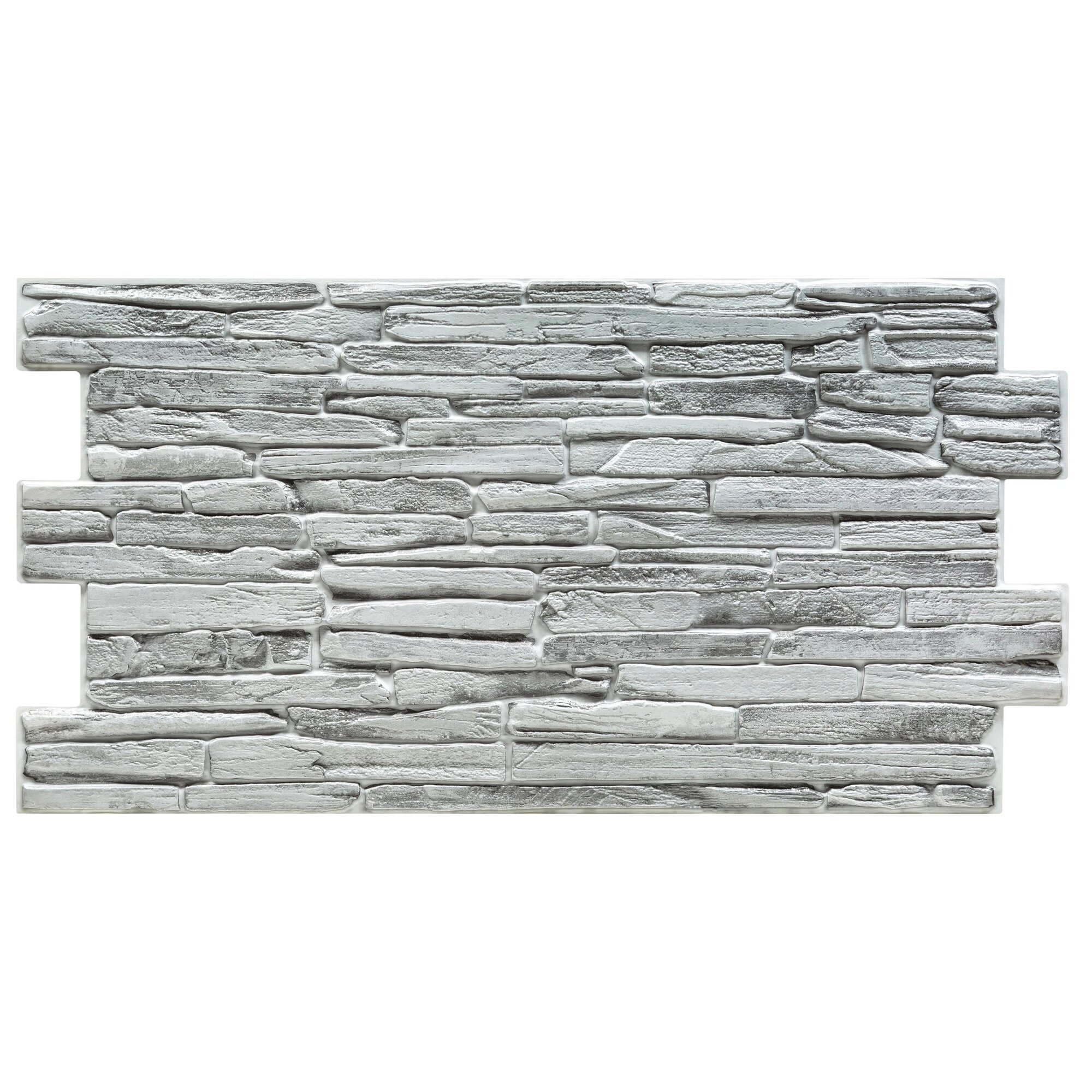 Панель ПВХ 980х500х3 мм цифровая печать Grace серый камень 0,49 кв. м Grace ТП10019928