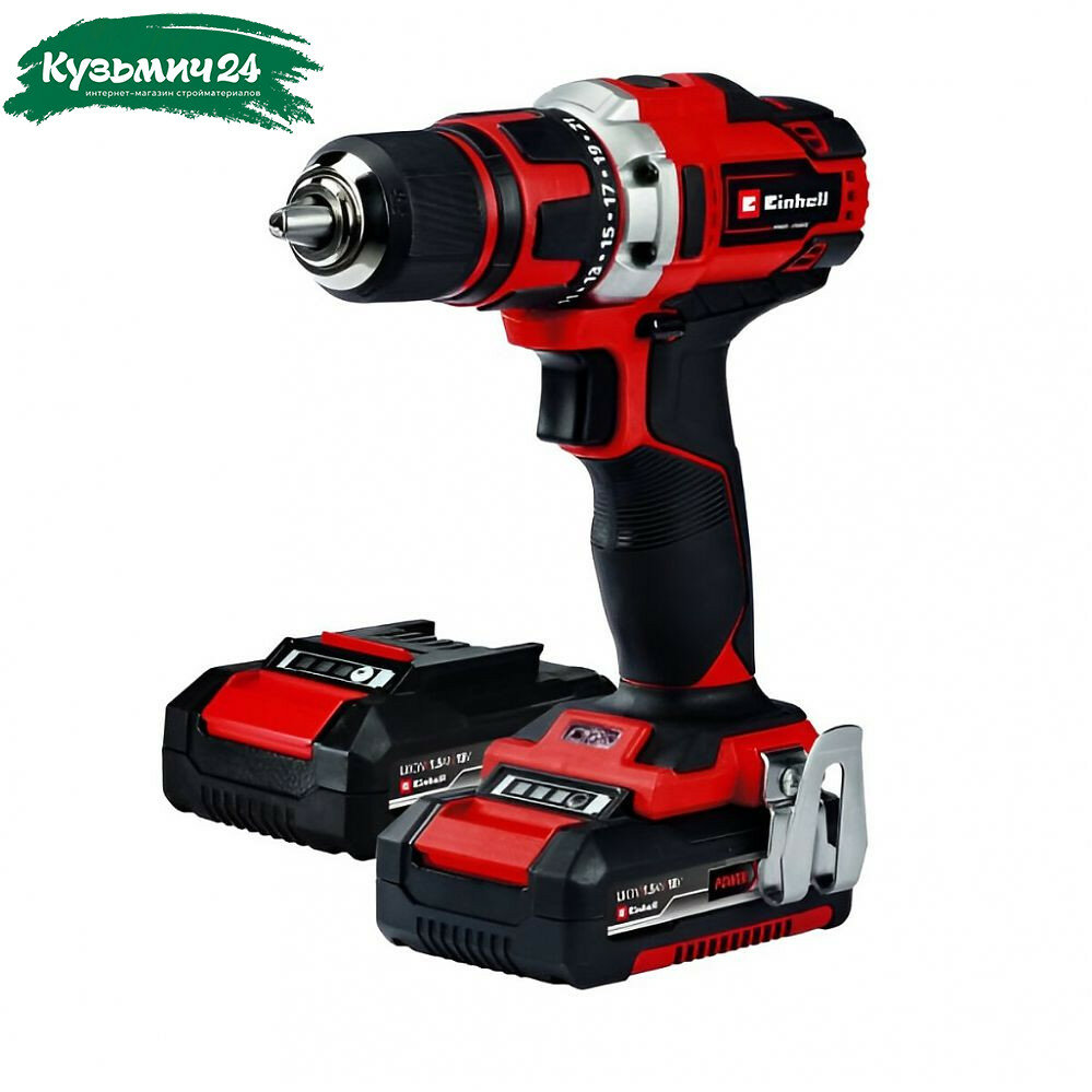 Дрель-шуруповерт аккумуляторный Einhell PXC TE-CD 18/40-1 Li, 18 В, 2акк.1.5Ah+з. у