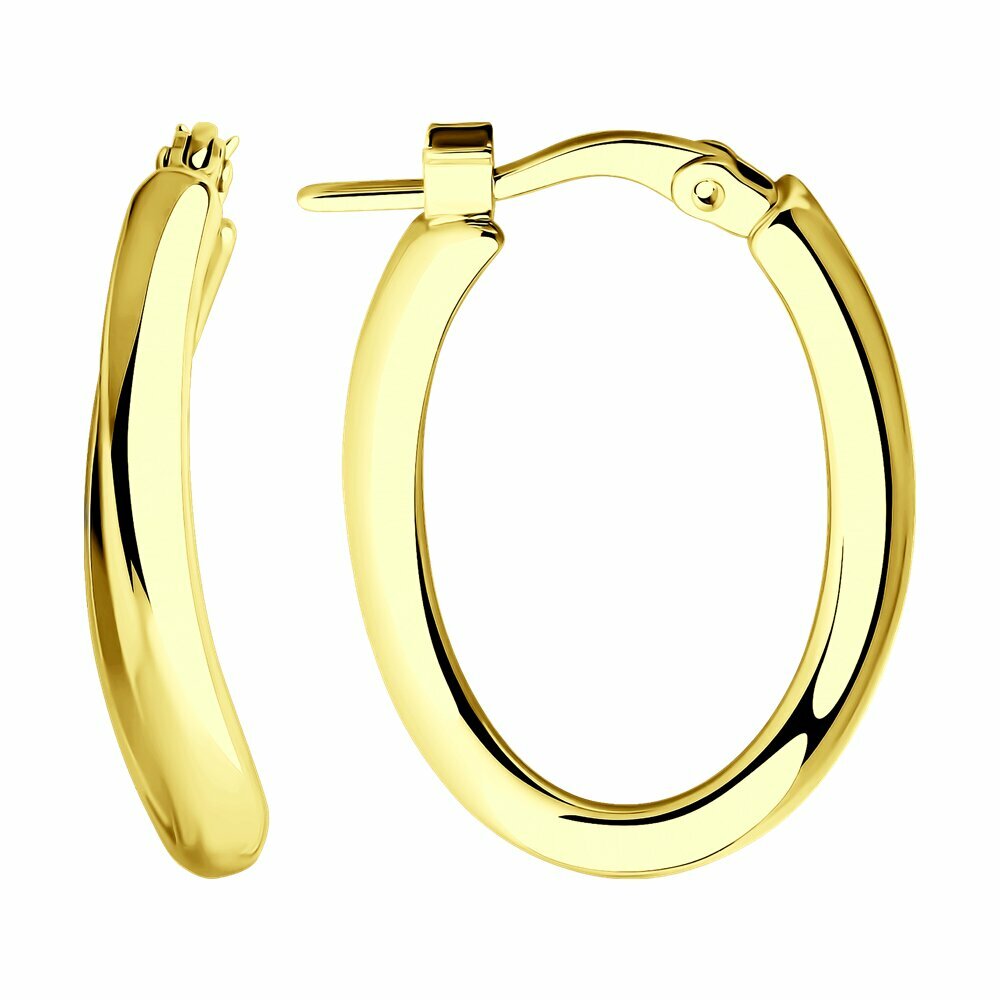 Серьги конго, серебро, 925 проба
