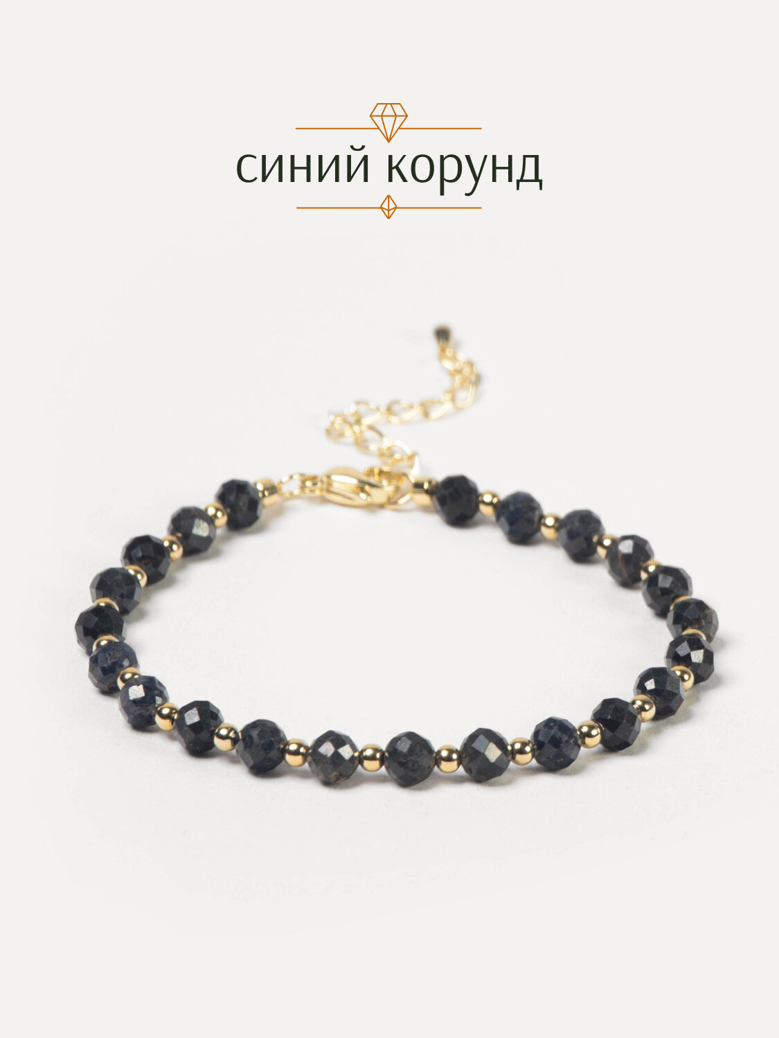 Браслет-нить, корунд