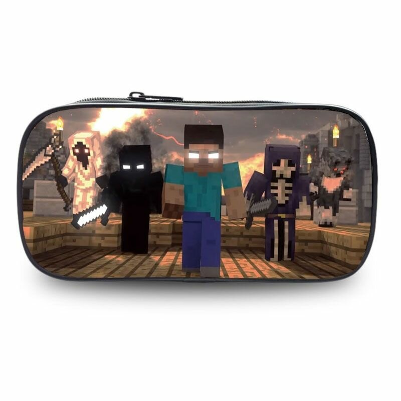 Пенал "Мой мир", детский пенал большой вместимости, тканевый пенал для канцелярских принадлежностей для учеников начальной и средней школы, пенал для мальчиков.