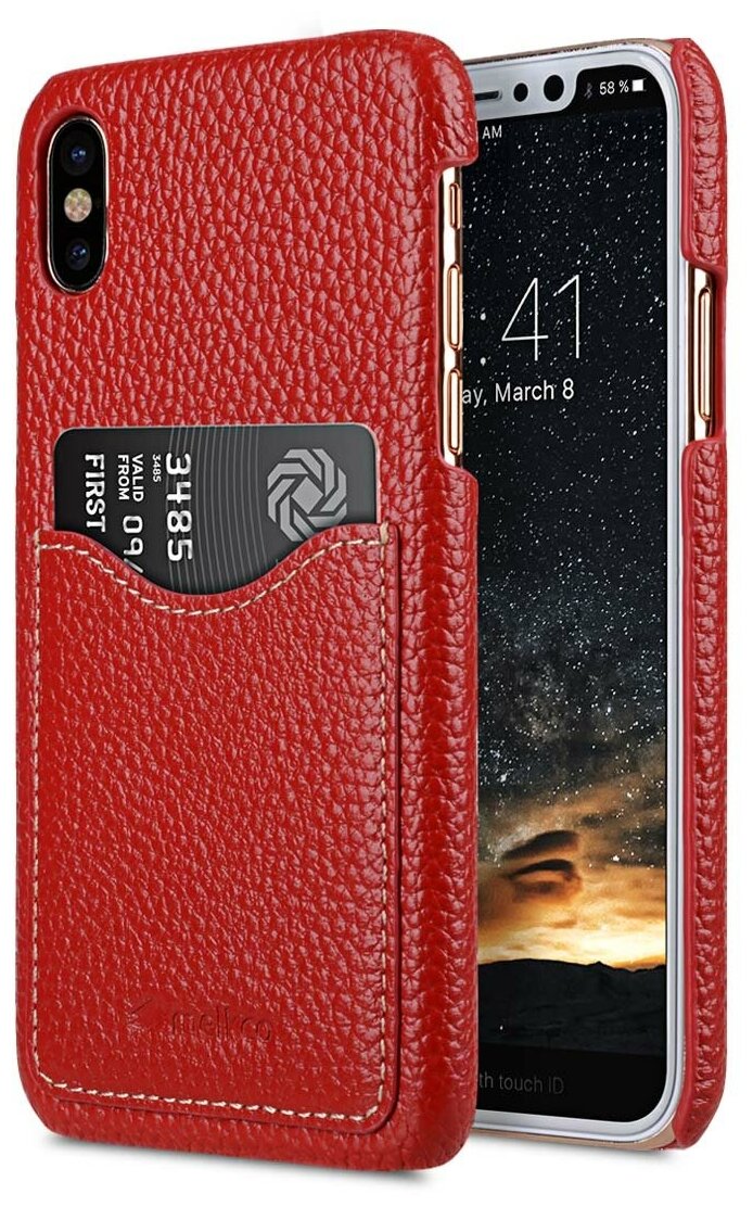 Кожаный чехол накладка Melkco Back Cover V2 для Apple iPhone X/XS