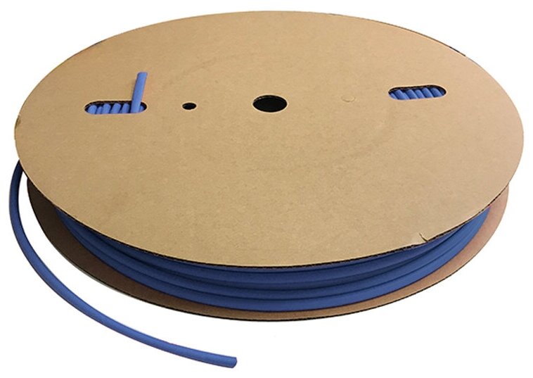 Термоусадочная трубка Raychman 5:2,5 мм. синяя на катушке 100 м.