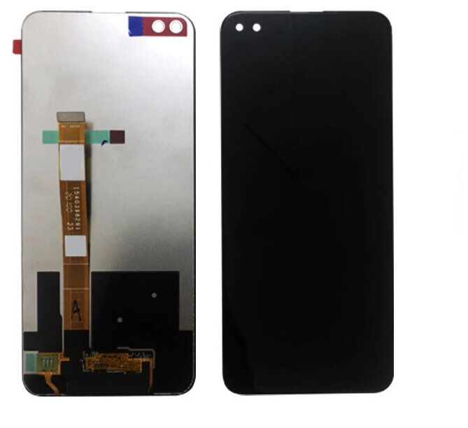 Дисплей (экран) в сборе с тачскрином для Realme 6 Pro черный / 2400x1080