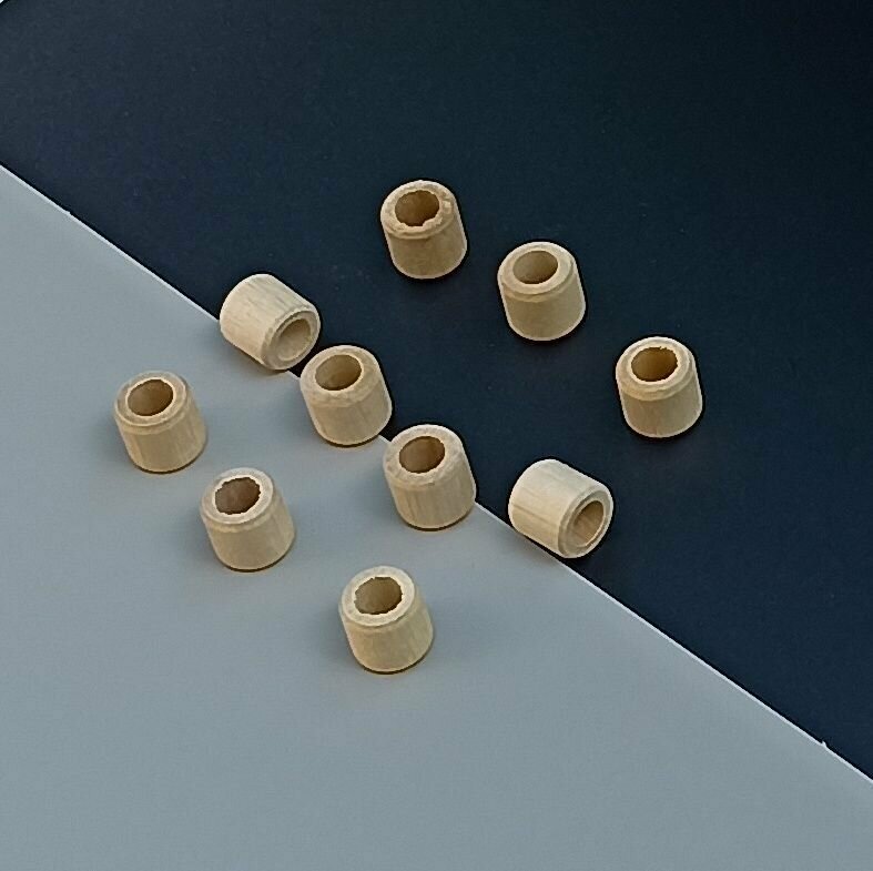 Деревянные рамные пробки диаметр 11 мм длина 10 мм сквозное отверстие 6,35 мм, граб, MEYNE Germany, для ремонта пианино и роялей