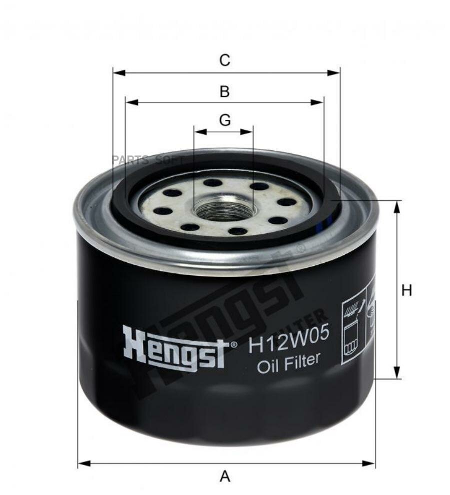 HENGST H12W05 Фильтр масляный