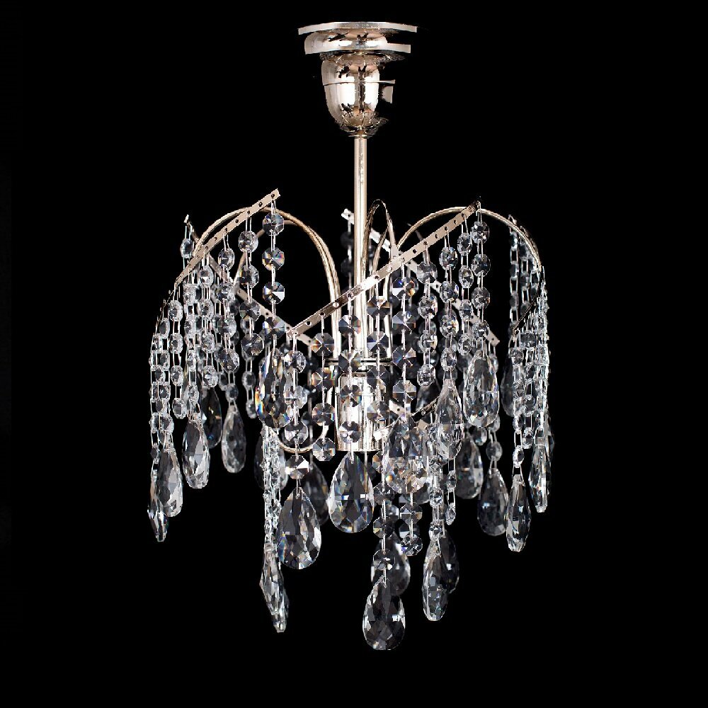 Люстра Гусь-Хрустальный Виноград №1, хрусталь, Е27, 60 Вт, кол-во ламп: 1шт, цвет арматуры: золотой