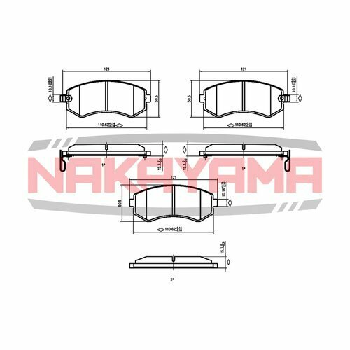 Колодки тормозные дисковые Nakayama p0158ny