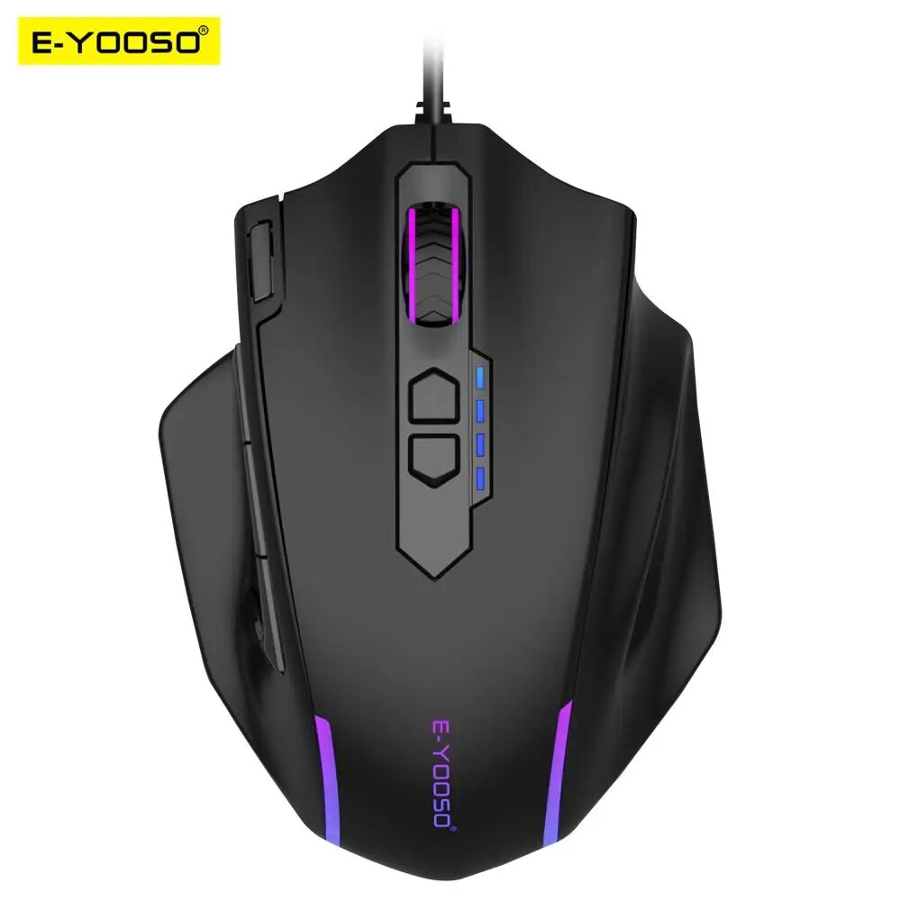 E-YOOSO X-41 USB проводная игровая мышь RGB 24000 точек на дюйм SG8960 10 кнопок программируемые игровые оптические мыши для компьютера, ПК, ноутбука