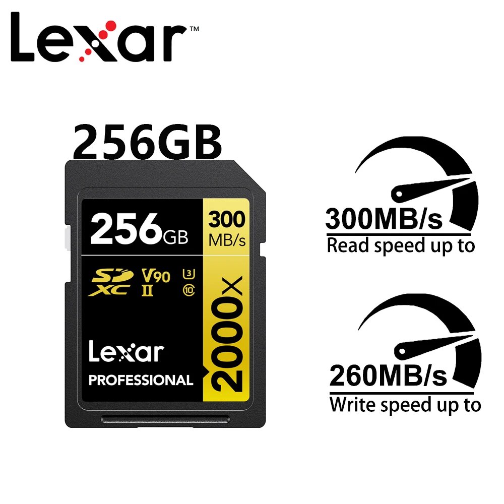 Карта памяти Lexar 800X 32/64/128/256/512 Гб 2000X-256GB