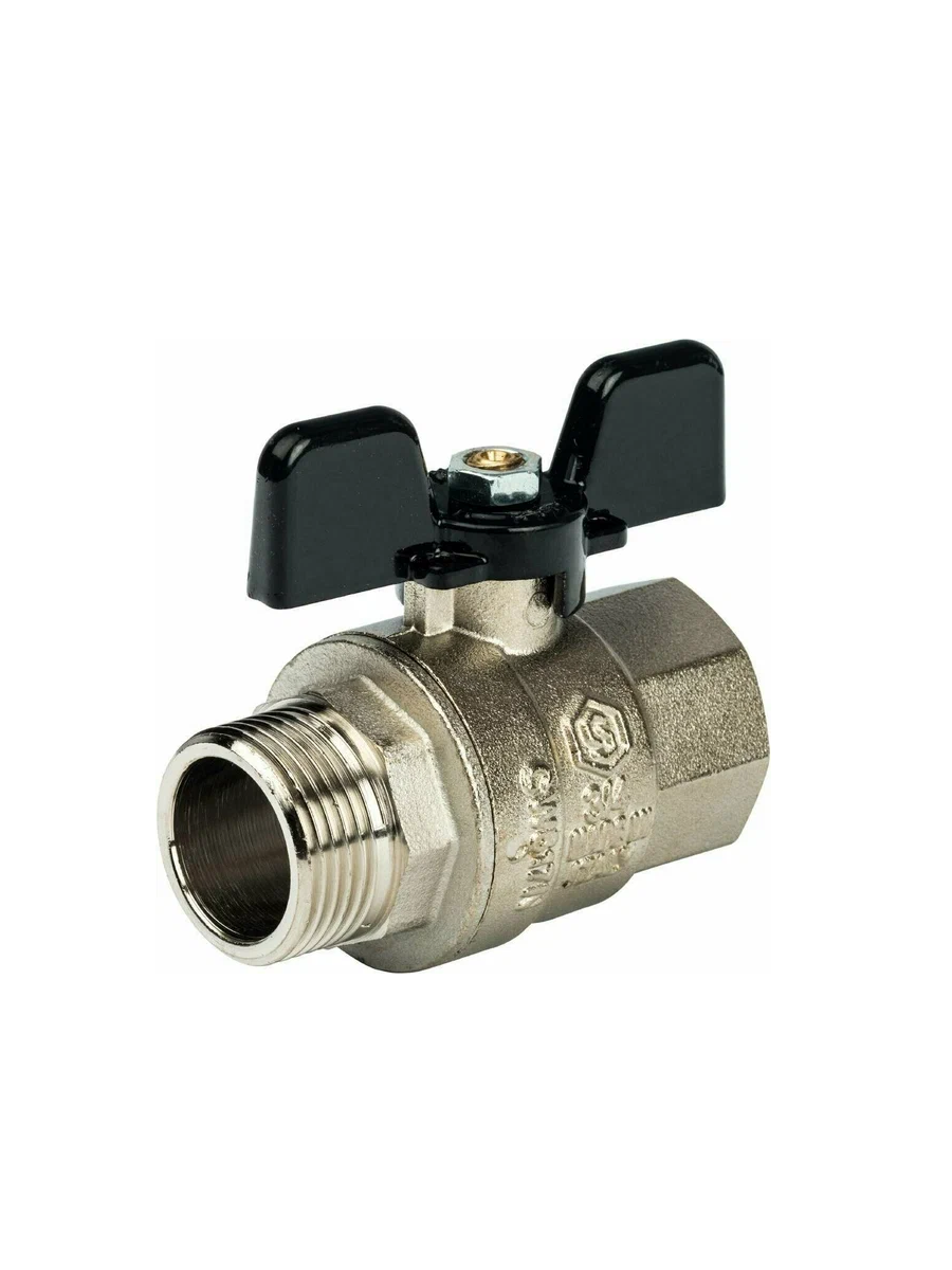 Кран шаровый STOUT SVB-0004 муфтовый (ВР/НР), латунь Ду 20 (3/4")