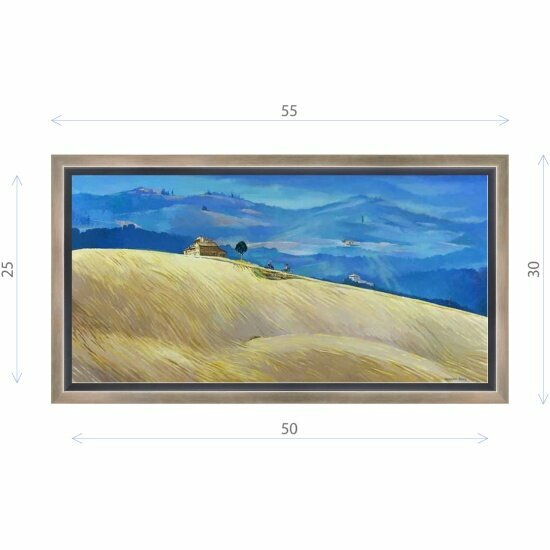 Картина Декор Депо Ксении Черномор Чудо Тосканы. Брамасоле Матовый холст в раме 30х55 см