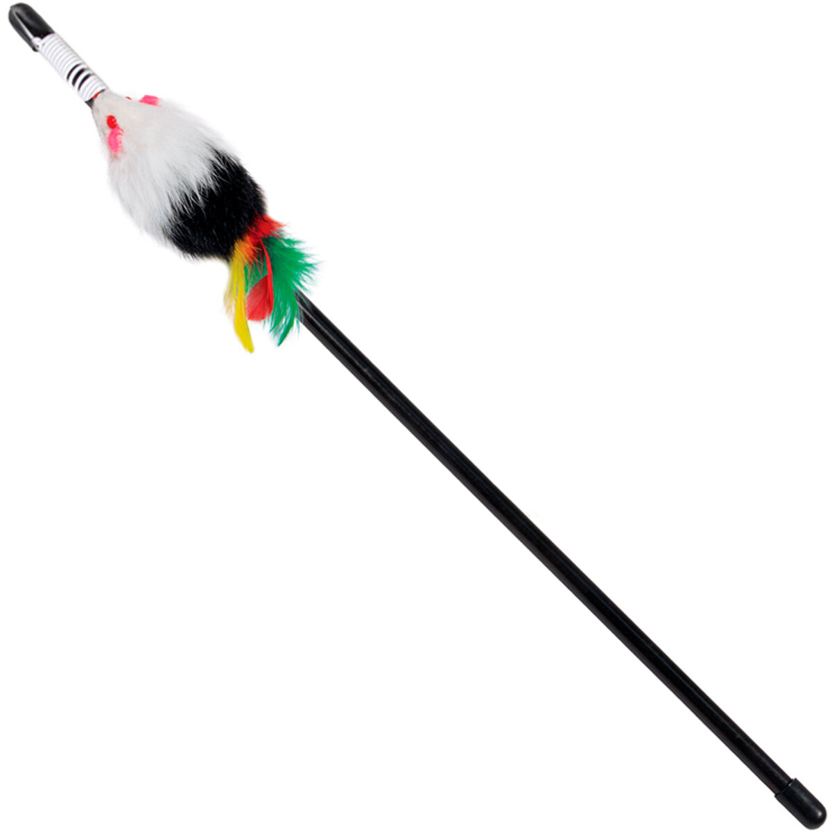 TRIOL B002 удочка-дразнилка с черно-белой мышкой (1 шт)