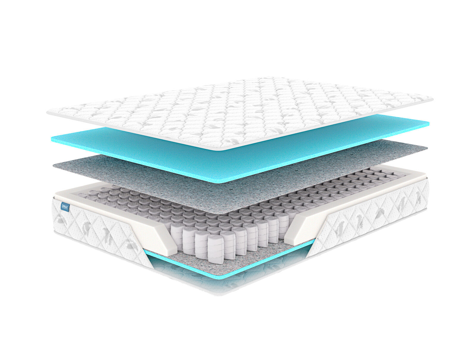Ортопедический матрас Dimax Оптима премиум, 90х200х19 см, независимые пружины