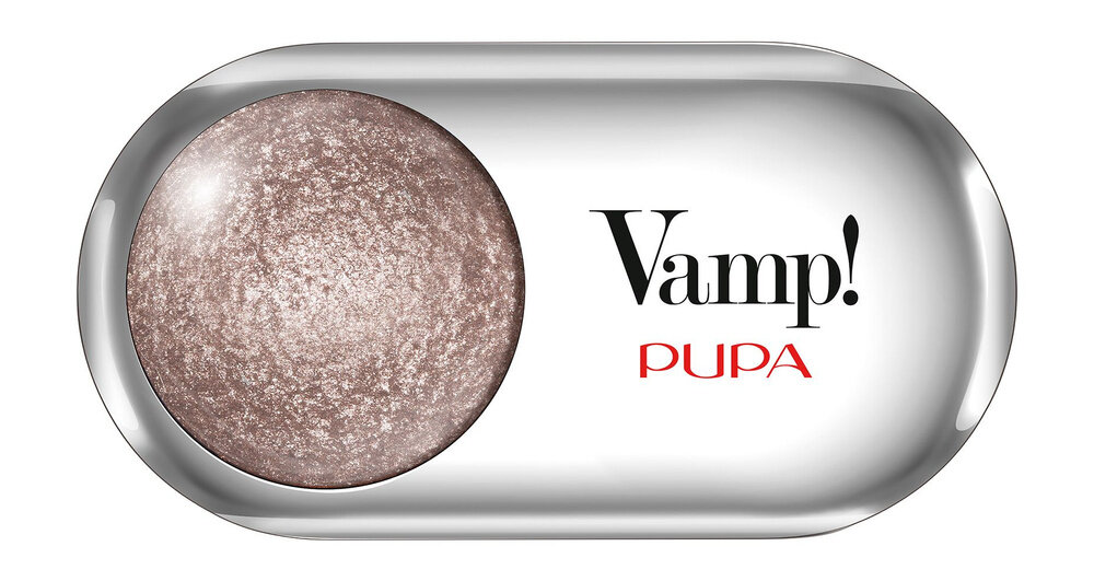 Тени для век Pupa Make Up Vamp! Wet & Dry, Запеченные сияющие тени для век, 404 Холодный темно-серый