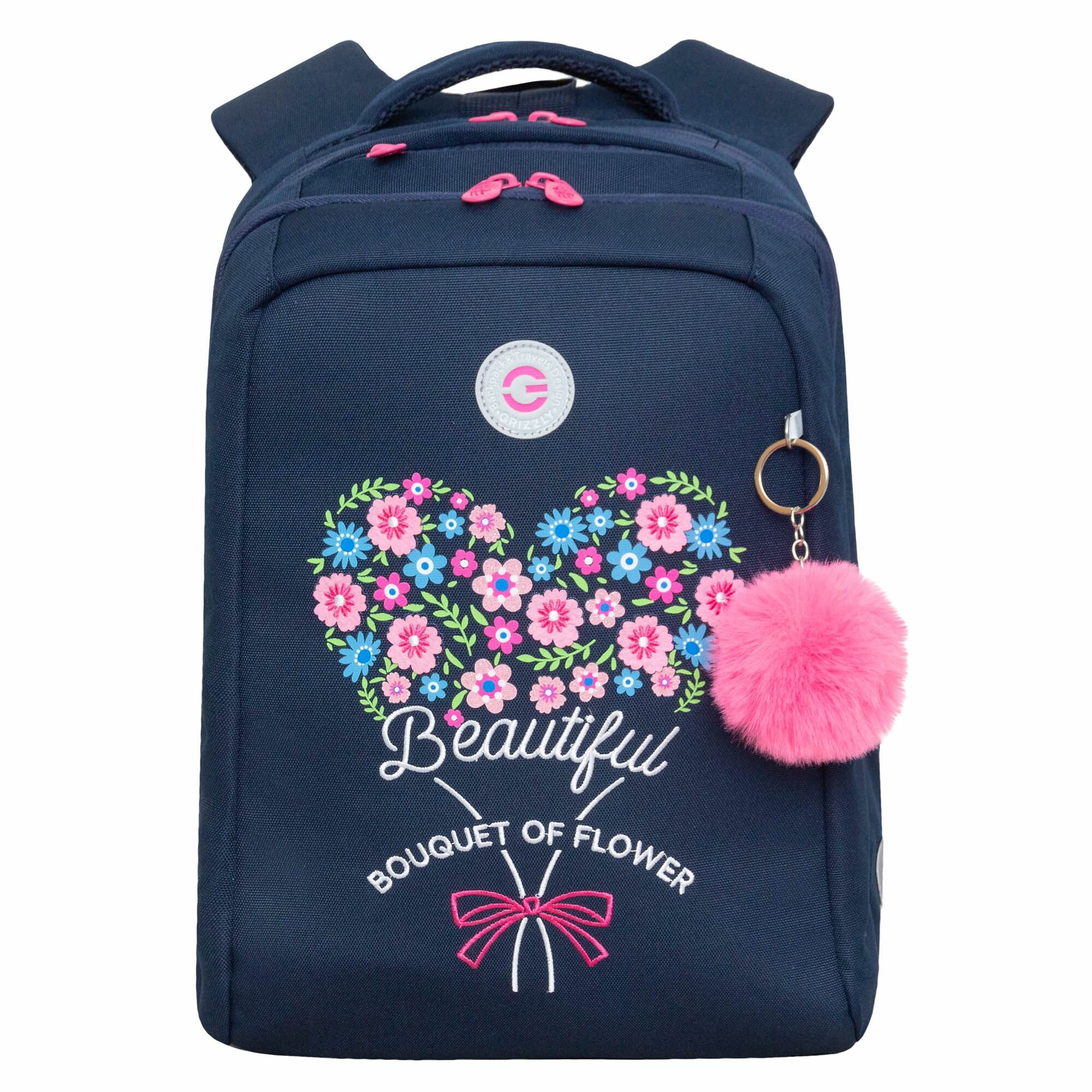 Рюкзак школьный с карманом для ноутбука 13", двумя отделениями, анатомической спинкой, для девочки, RG-466-4