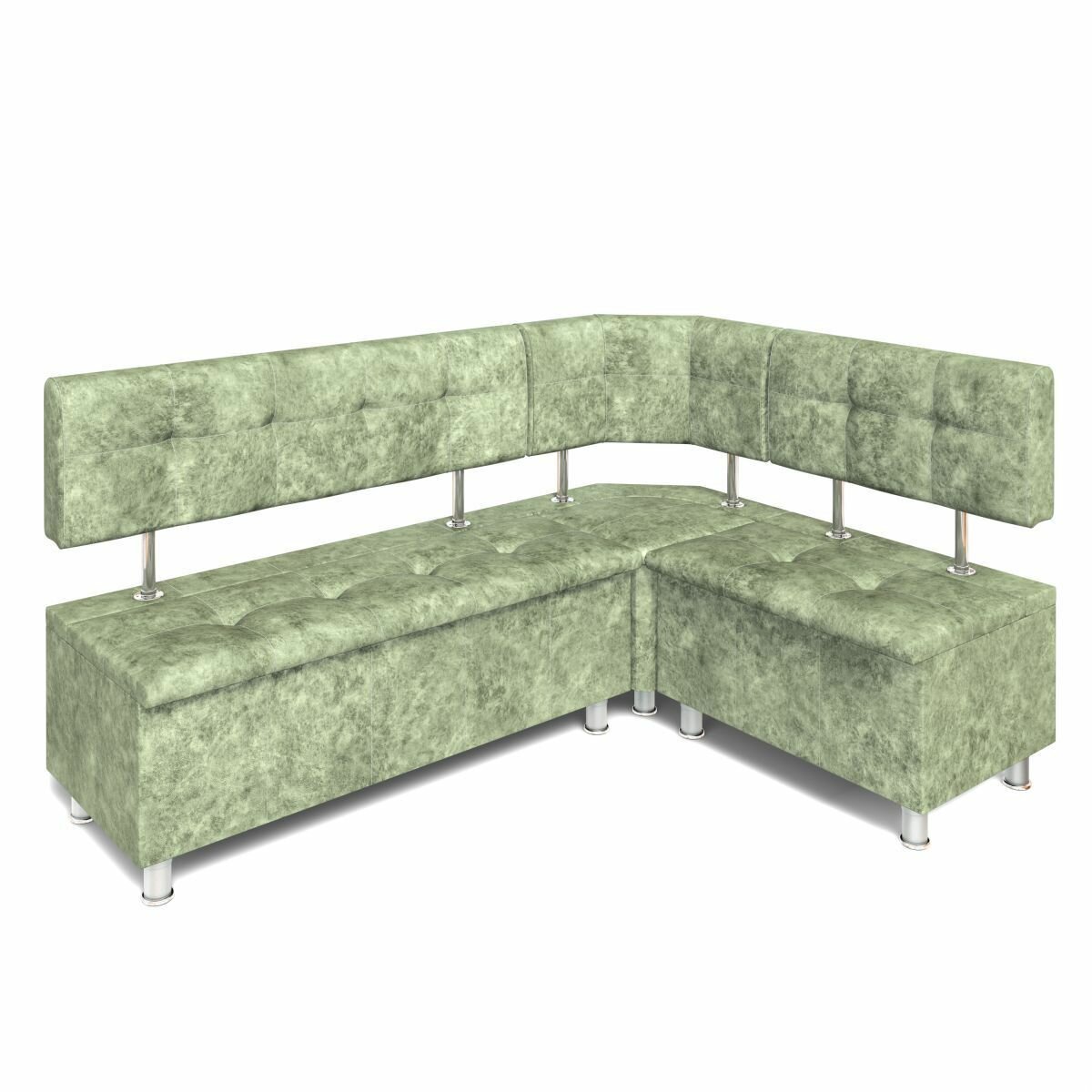 Кухонный диван торонто (МД 750 + МД 1250 + МУ 500) велюр Мохито (Бител)