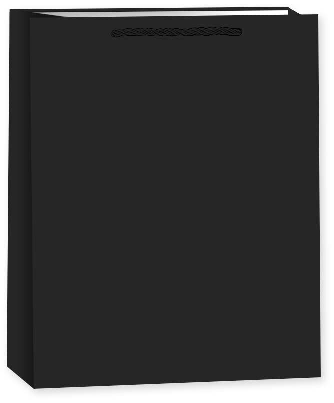Пакет подарочный Дон Баллон Черный, однотонный без рисунка, 70х50х20 см