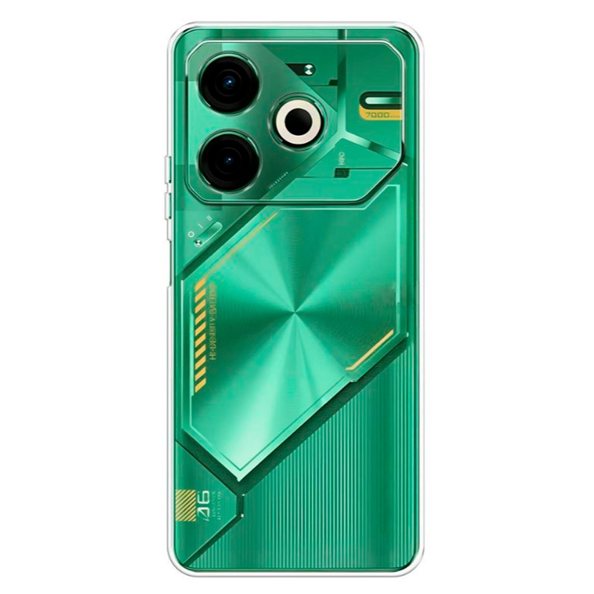 Чехол силиконовый для TECNO Pova 6 Neo (4G), с защитой камеры, X-CASE, прозрачный