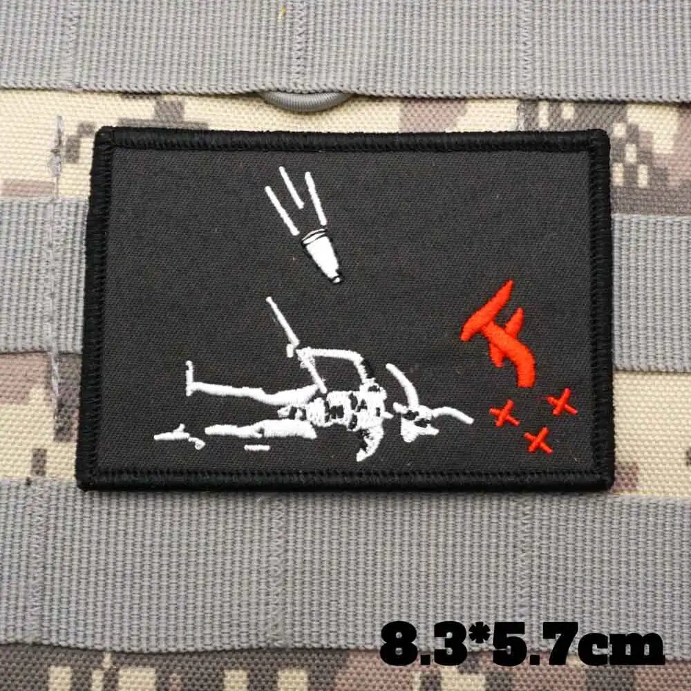 Тактические нашивки Forward Observations Group с вышивкой AS128 Velcro