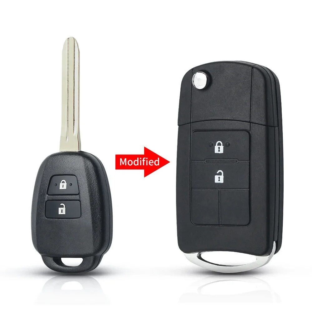 Ключ авто KEYYOU для Toyota Reiz Corolla Camry RAV 2014-2015, 2 Buttons Upgrade
