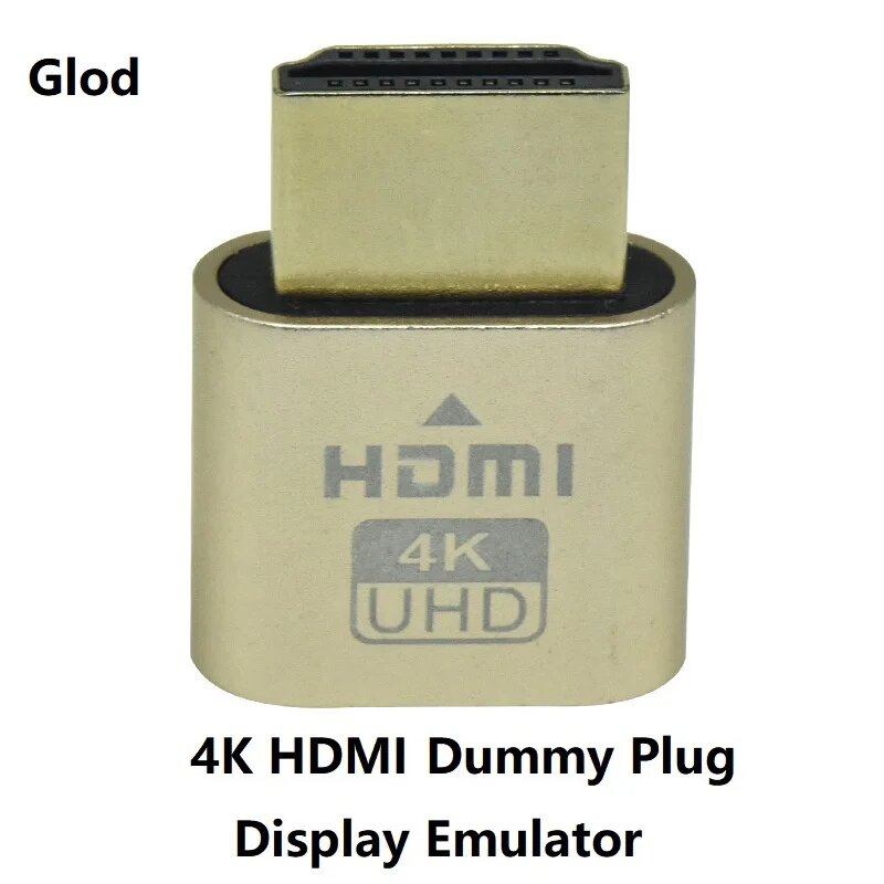 HDMI Dummy Plug 4K UHD, HDMI Gold