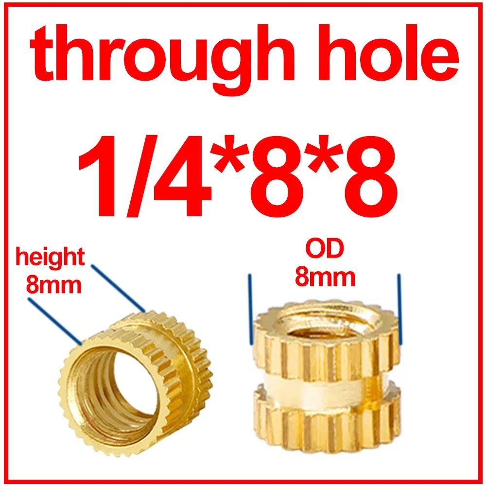 Медные нагревательные вставки для 3D печати B 1I4x8x8 20pcs