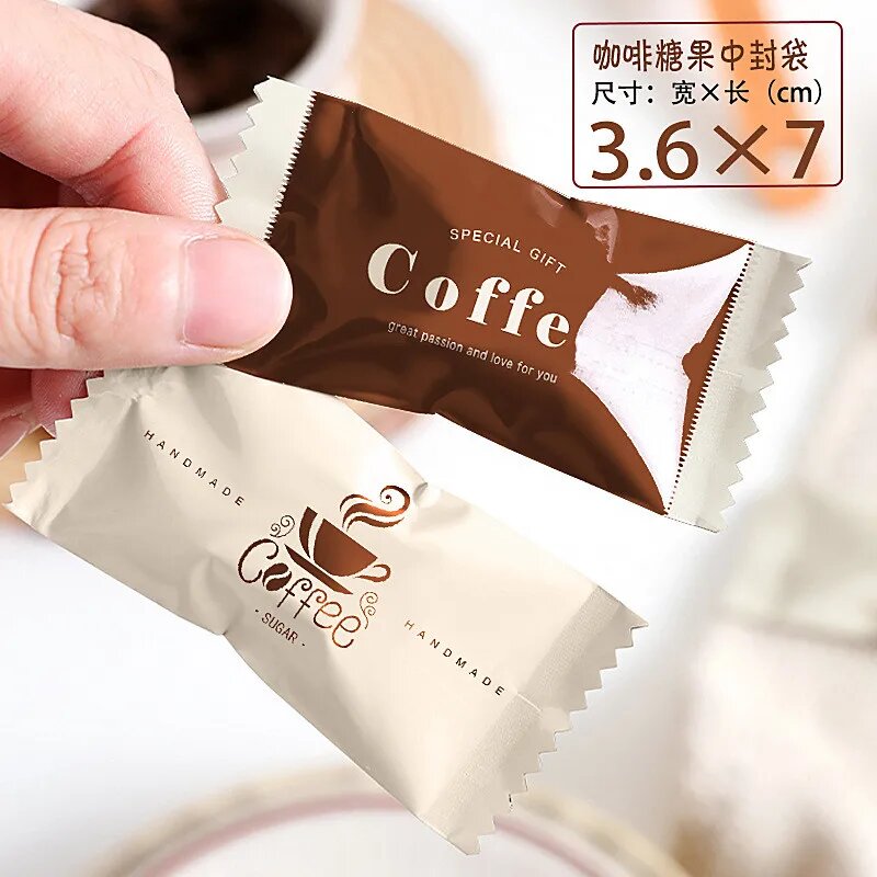 100 шт. одноразовые утолщенные мини пакеты для кофе и сахара для выпечки «сделай сам» ручная машина для конфет и шоколада герметичная упаковка