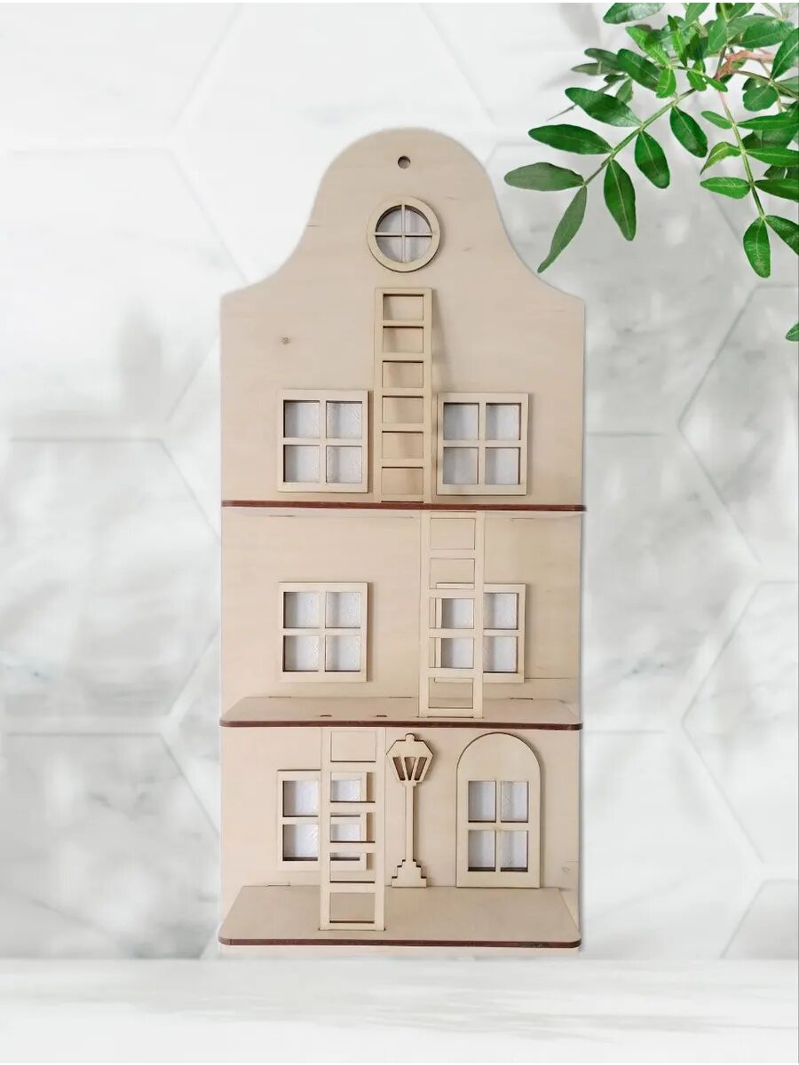 Полка в детскую, домик заготовка, монтессори