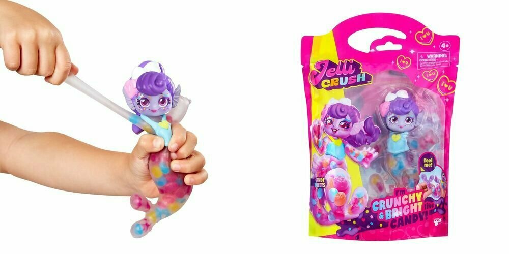 Джелли Краш. Тянущаяся фигурка Кэнди Свитс (14см, наполнение в виде разноцветных леденцов, в пакете,