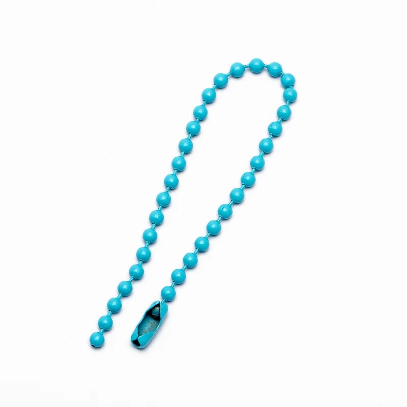 Металлические шариковые цепочки для бижутерии 12 см 10pcs-pack, light blue 15