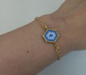 Набор браслетов, стекло, бисер