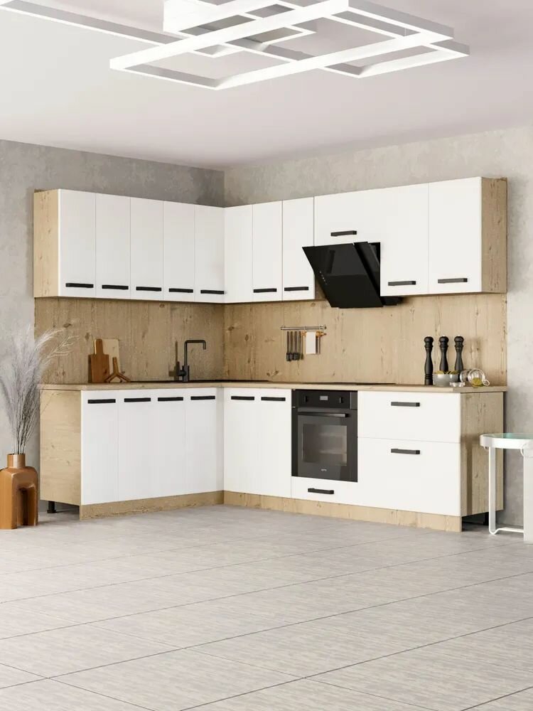 Пасадена Кухонный гарнитур, ЛДСП, 280х180х214 см, Стендмебель