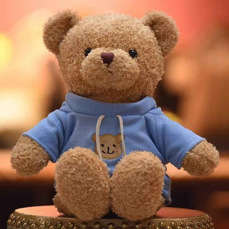 Милый плюшевый мишка, кукла hug bear, темно-синий мишка в свитере, 30 см