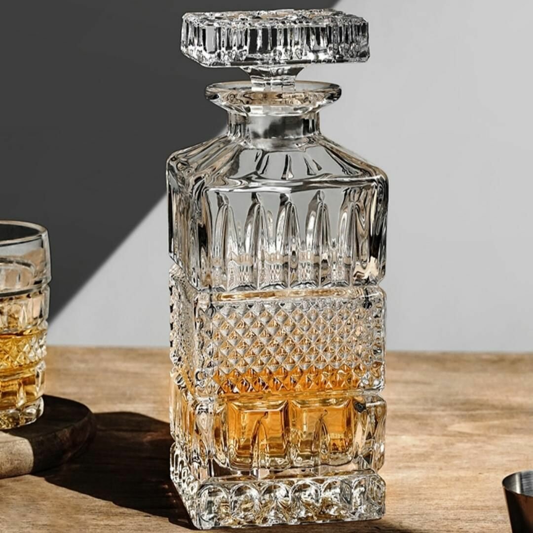 Штоф четырёхгранный Crystal BOHEMIA BRITTANY, хрусталь, для виски и водки, 650 мл