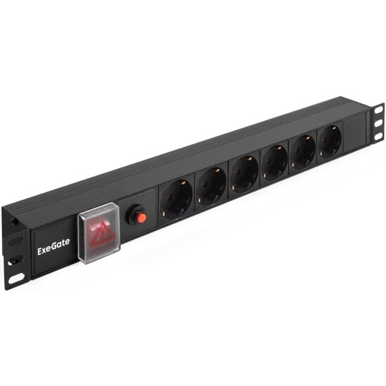 Блок розеток ExeGate ServerPro PDU-19H605 Al-6S-C14-SW-O (EX280830RUS)