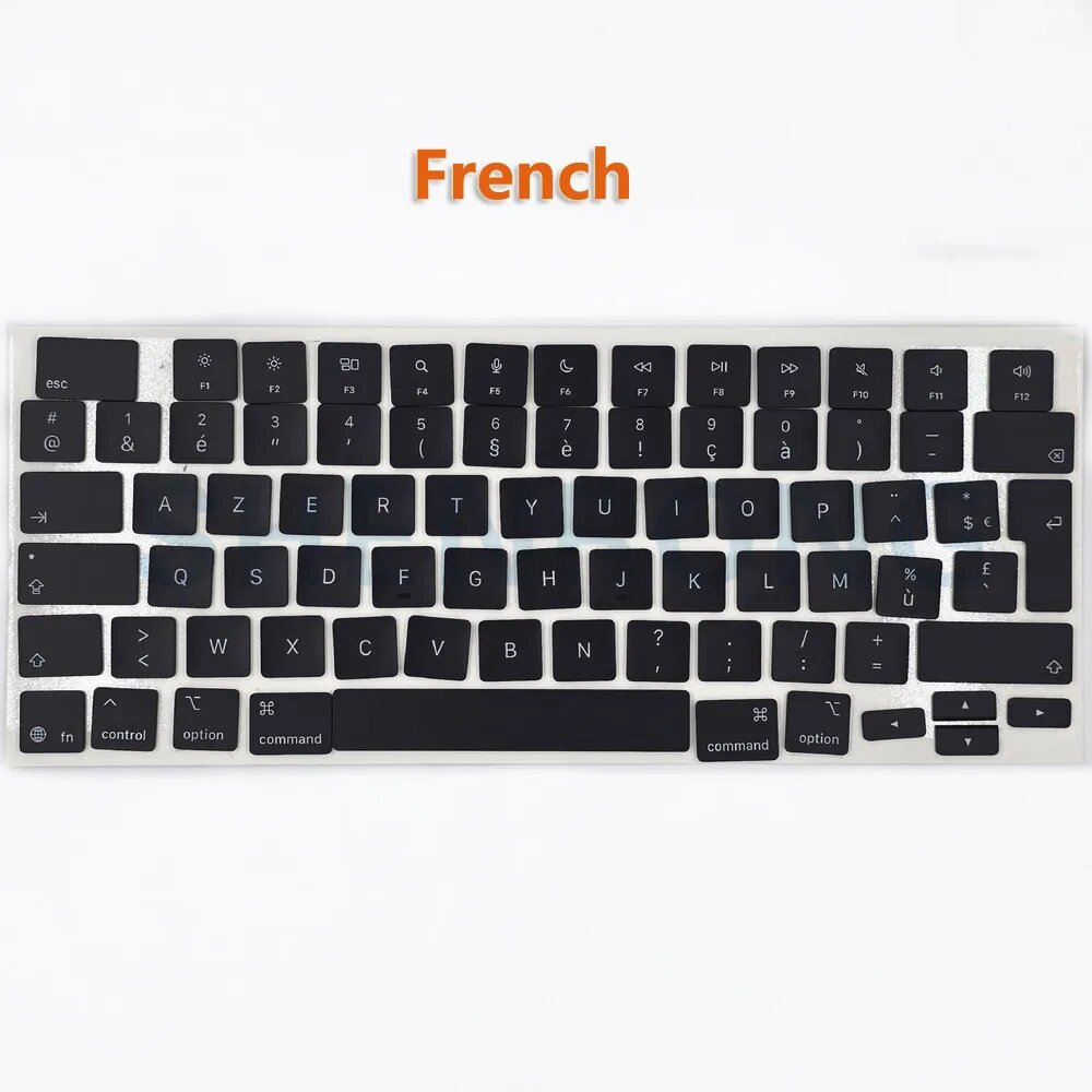 Набор колпачков для клавиатуры Macbook Pro 14" 16" aiboduo черный French