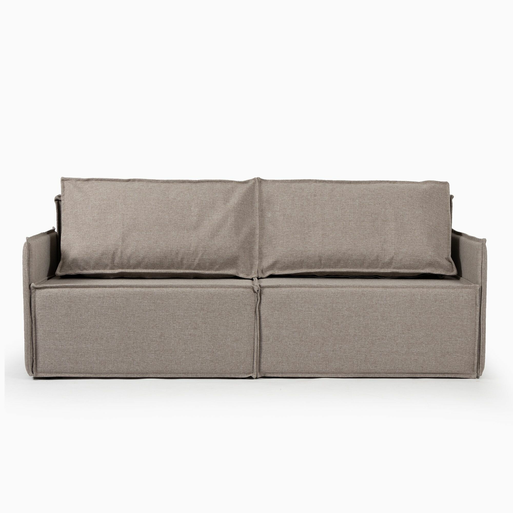 Диван кровать Тори раскладной двухспальный, для дома, 205х90х80, еврокнижка, мокко, рогожка