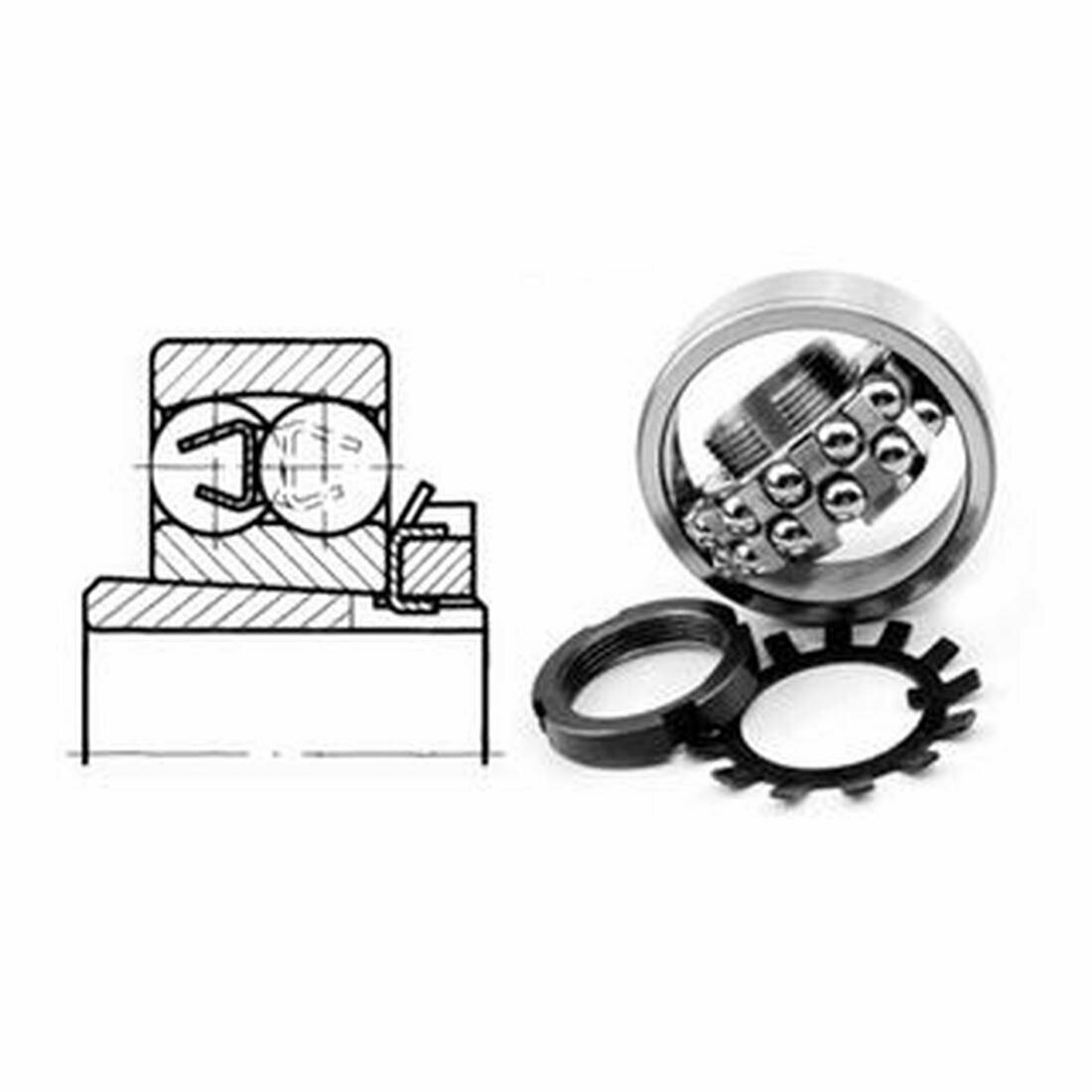 Подшипник качения шариковый APP GRUPP арт. 11205 (1206K+H206) АПП