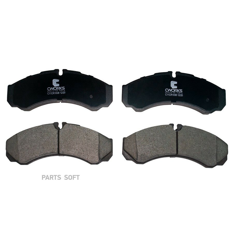 CWORKS Тормозные колодки передние, Low Metallic