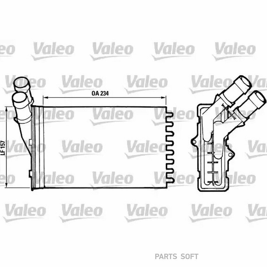Радиатор отопителя CITROEN: BERLINGO (MF) 1.1 i (MFHDZ)/1.4/1.4 GNC/1.4 i (MFKFX)/1.4 i bivalent/1.6/1.6 16V (MFNFU)/1.6 HDI 75/1.6 HDI 90/1.8 i (MFLFX)/1.9 D (MFDJ от официального дистрибьютора, VALEO, артикул 812005