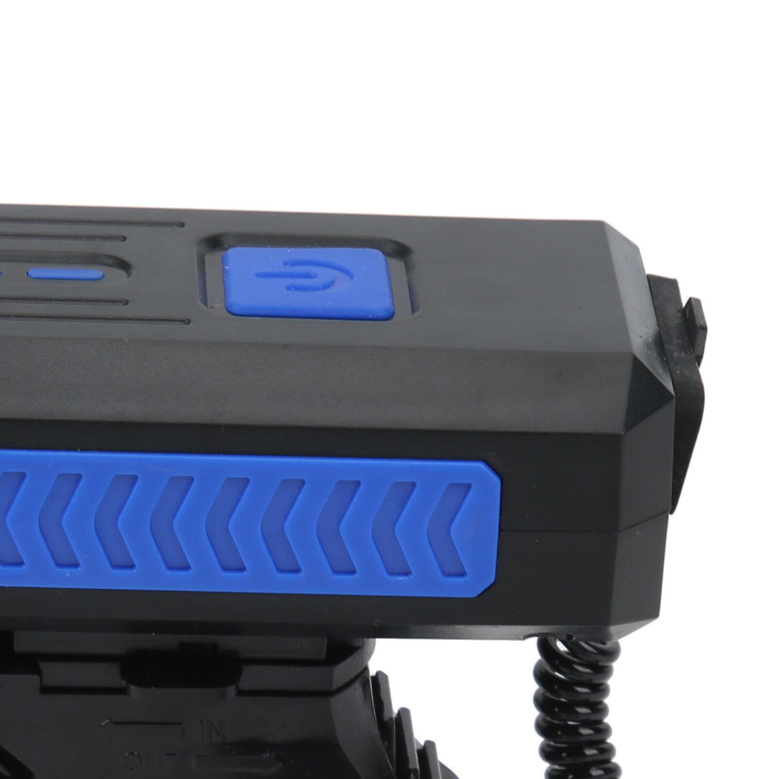 Головной фонарь для велосипеда USB перезаряжаемый водонепроницаемый передний фонарь для ночной езды на велосипеде с HornBlue
