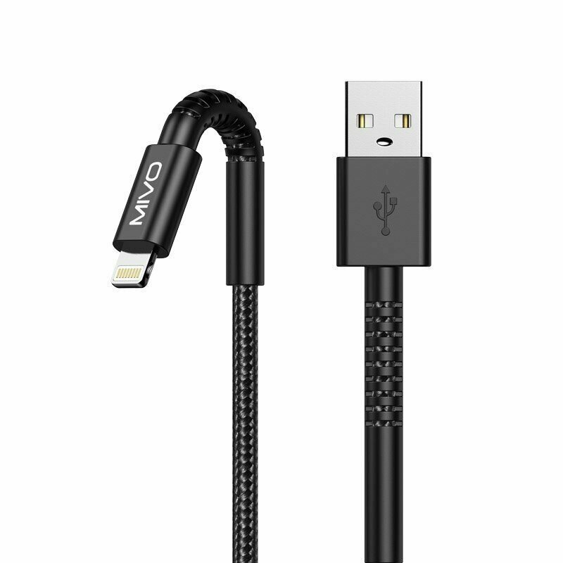 Кабель для зарядки телефона /USB-Lightning Mivo MX-60L для зарядки Iphone, Apple, Ipad, 2м / Шнур с быстрой зарядкой / Провод для зарядки телефона
