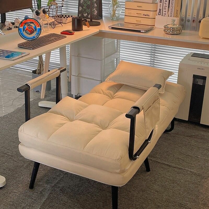 Раскладная кровать с матрасом и регулируемой спинкой 65x180 см, металлическая трансформер для сна и отдыха, складное кресло-кровать для взрослых