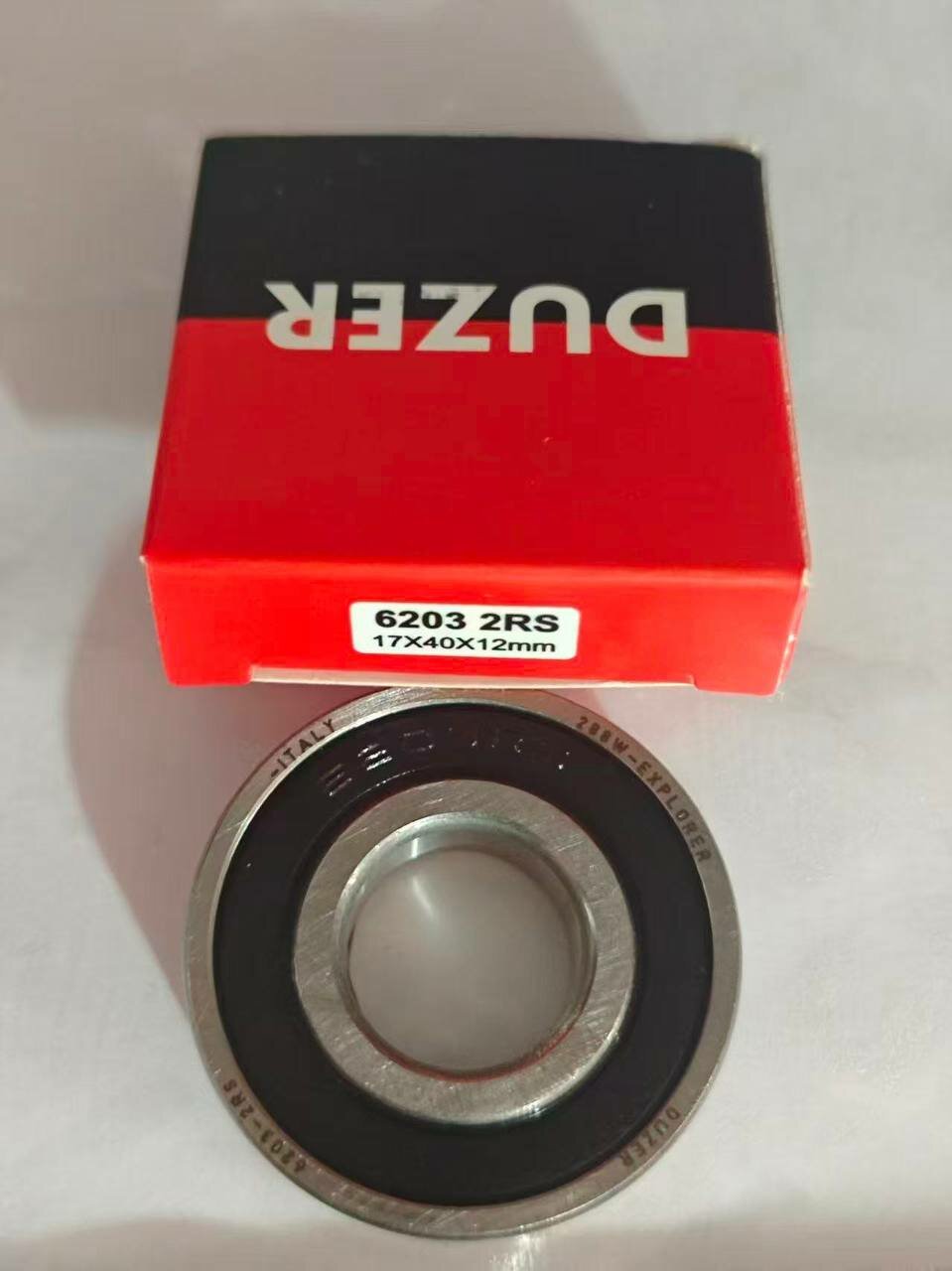Подшипник DUZER 6203-2RS (6203 RS) размер 17*40*12 мм, Италия, универсальный
